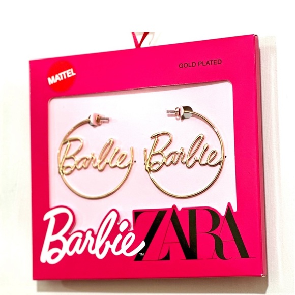Zara | Jewelry | Zara X Barbie Mattel Hoop Earrings | Poshmark